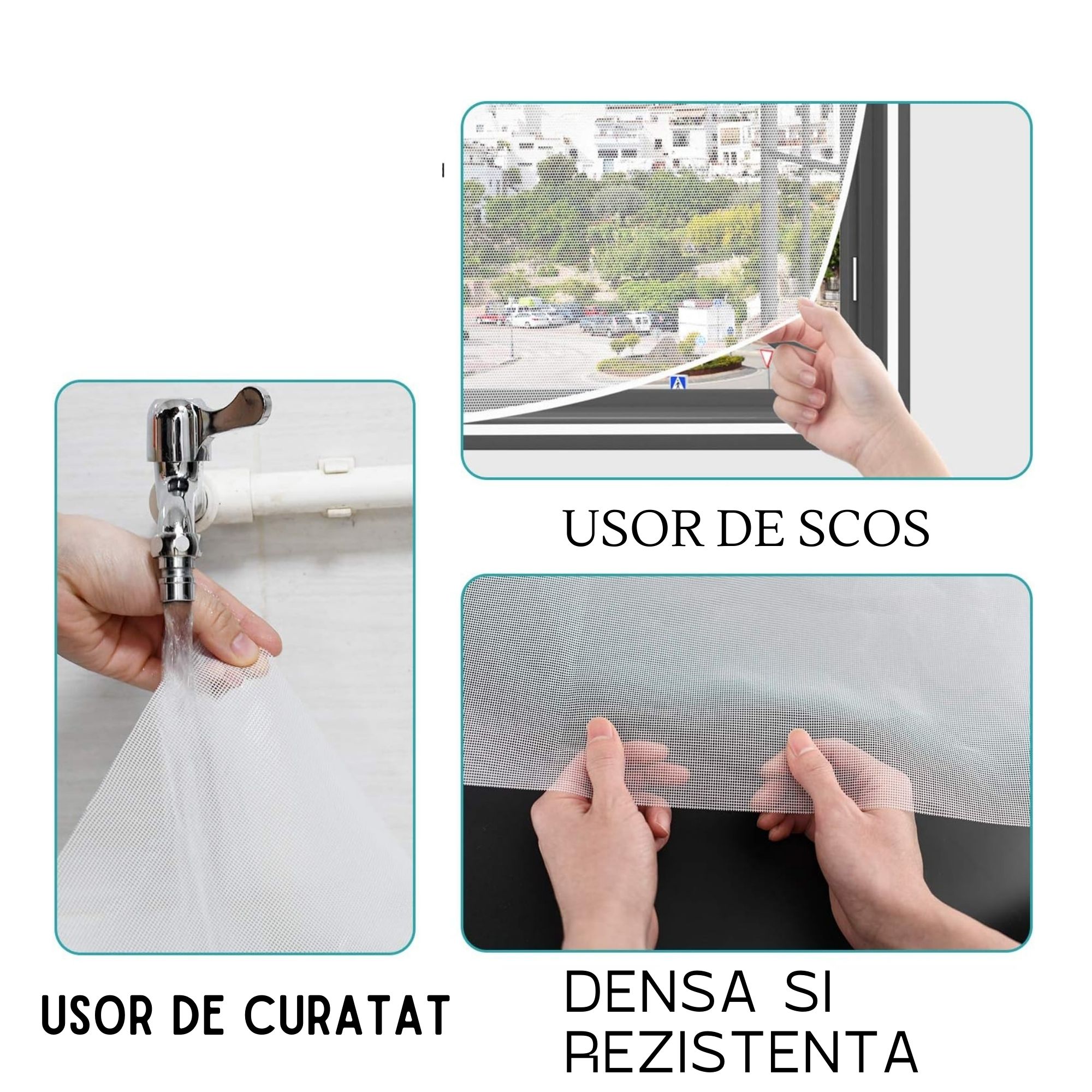 Plasa tantari si insecte pentru ferestre, 150x250 cm, textil, Happymax ...