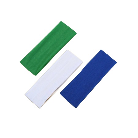 Set 3 Bentite pentru par, Alb - Albastru - Verde - eMAG.ro