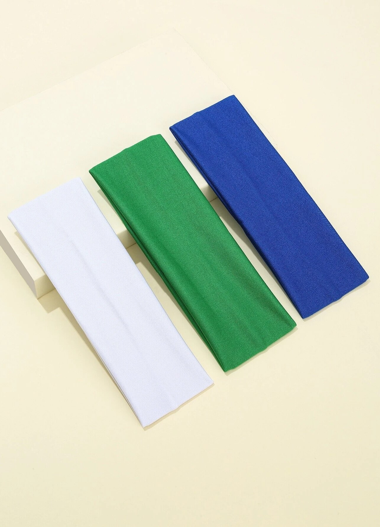 Set 3 Bentite pentru par, Alb - Albastru - Verde - eMAG.ro