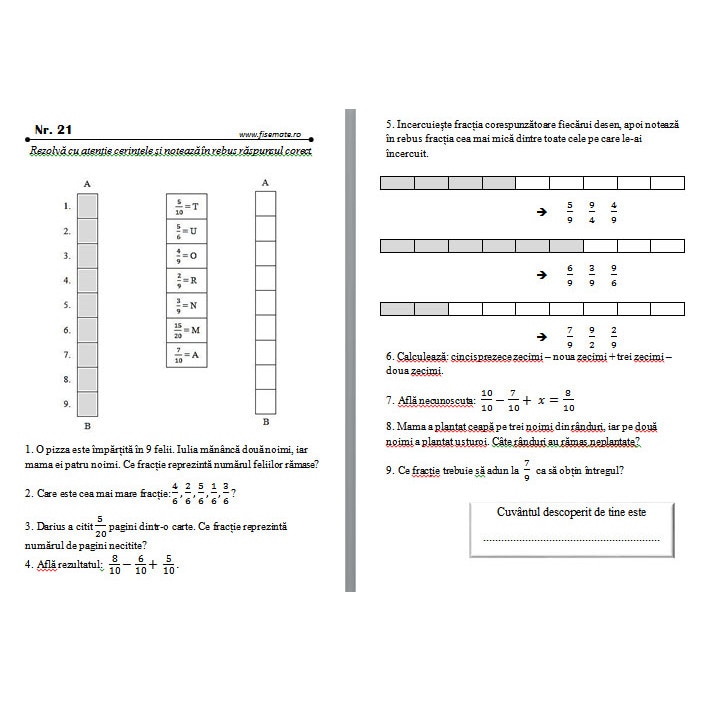Culegere / Matematica distractiva / rebusuri matematice / clasa 3 - eMAG.ro