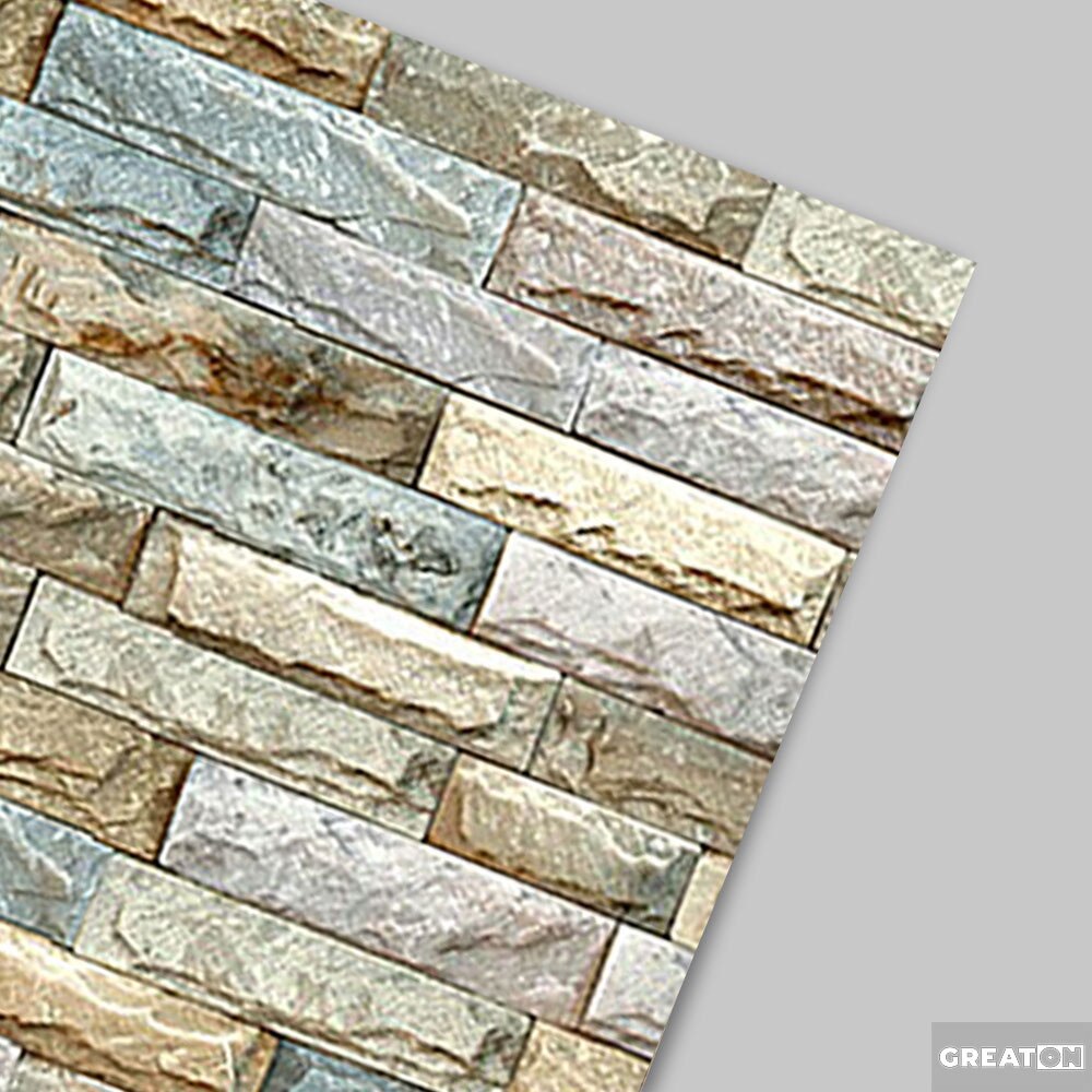 Tapet 3D GREATON cu Design Sub Forma De Caramida, 77x70cm, Albastru ...