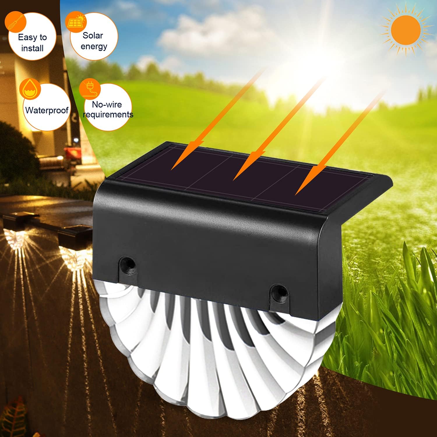 Set 4 lampi de gradina, Sunmostar, LED/RGB, Multicolor - eMAG.ro