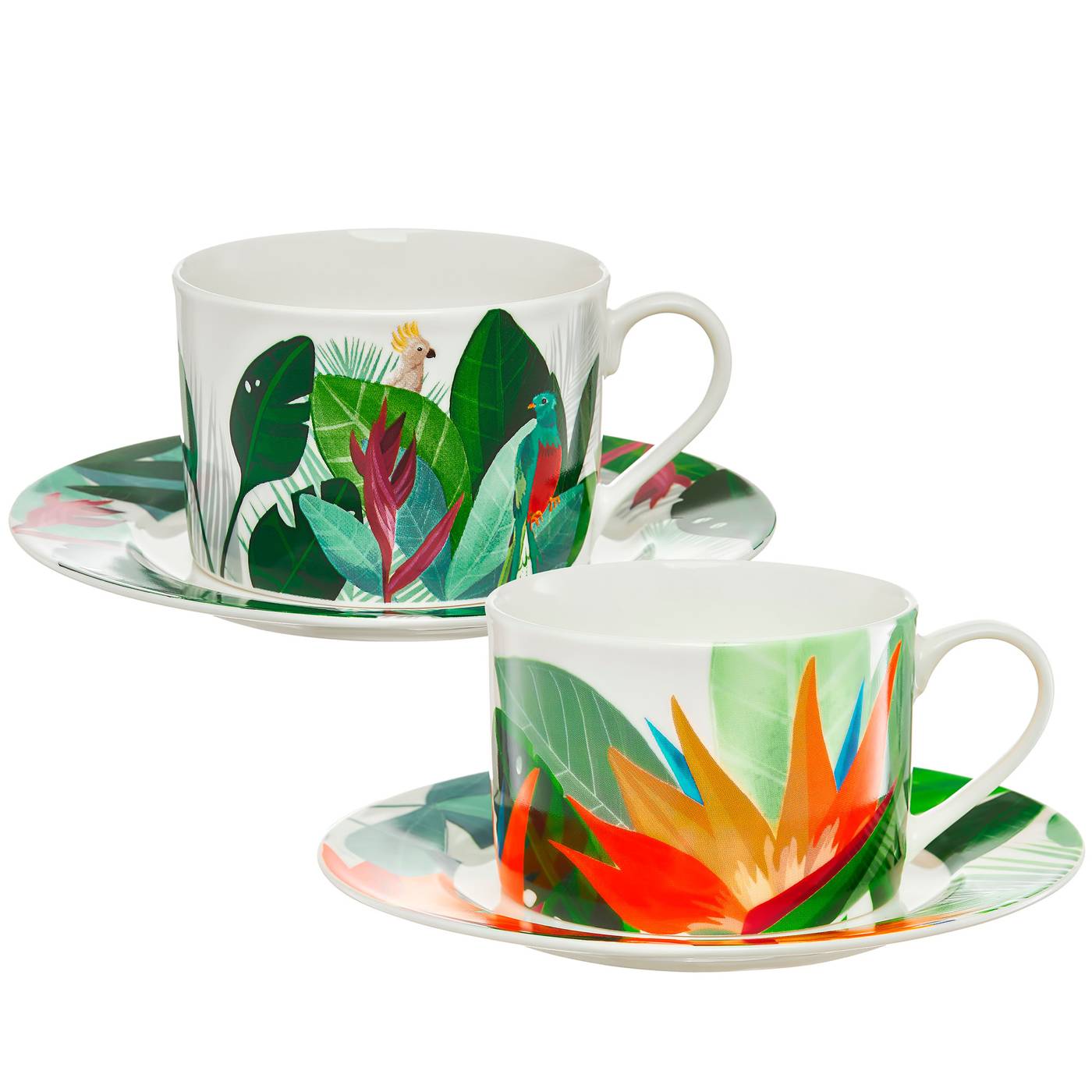 Set servire ceai sau cafea, 4 piese, 2 persoane, portelan, Ambition ...