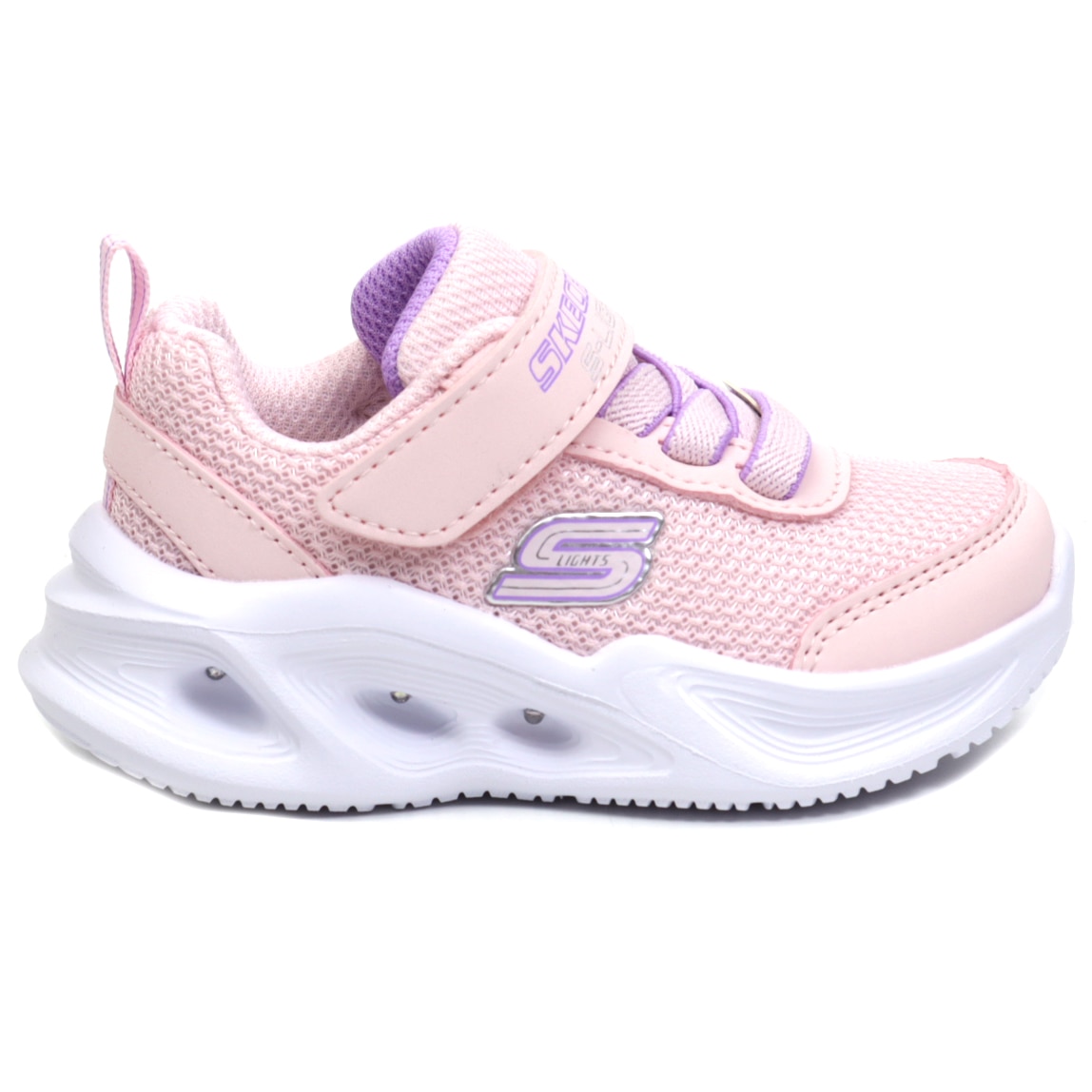 Pantofi copii sport fete SOLA GLOW 303715N LIGHT PINK, Skechers, 26 EU - eMAG.ro