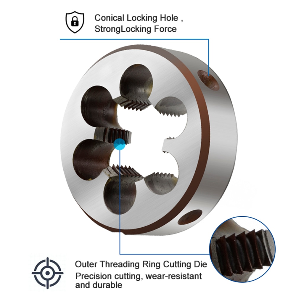 Trusa set filiere si tarozi, M2-M18, 110 piese - eMAG.ro