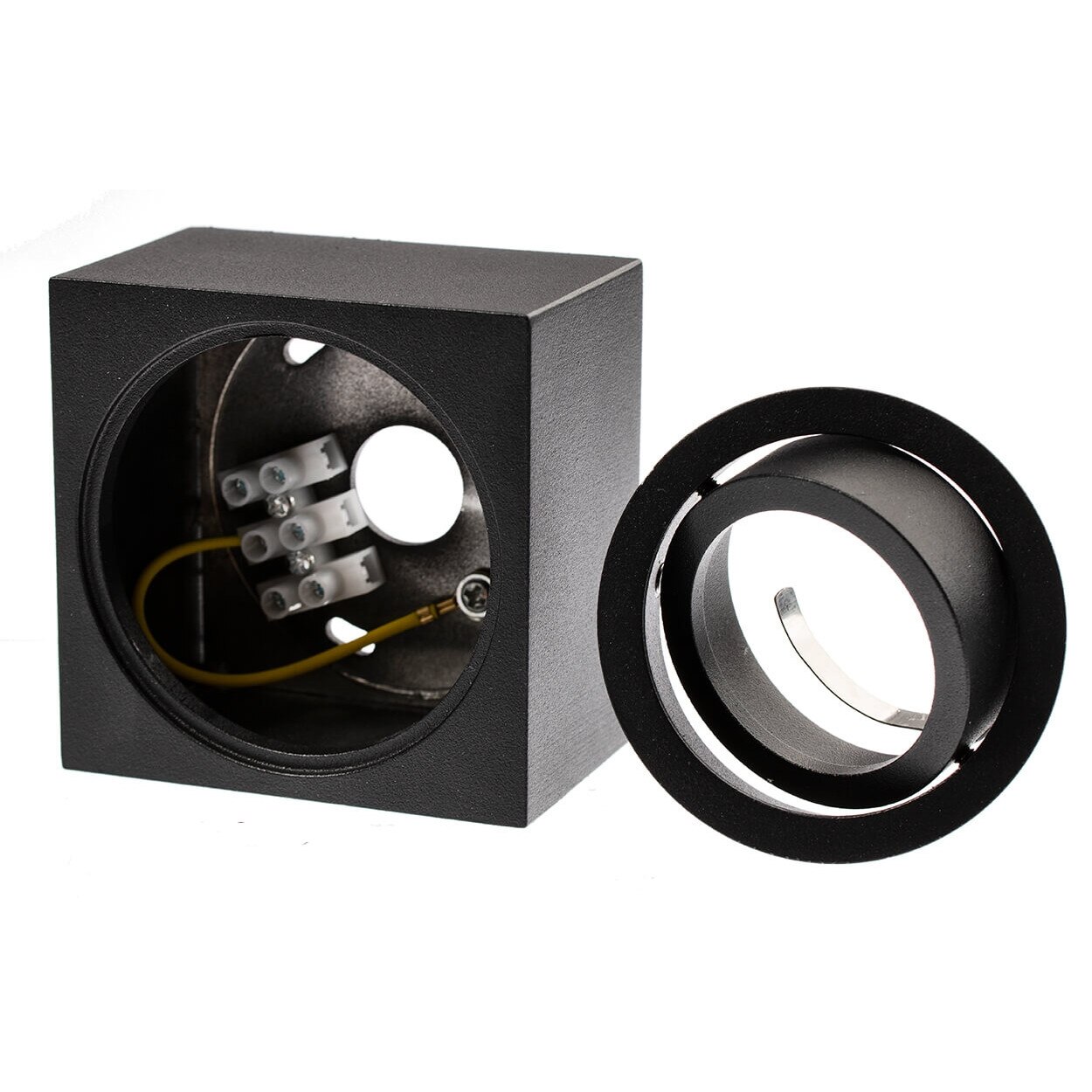 Spot LED mobil cu halogen montat pe suprafata, Aluminiu, GU10, Patretu ...