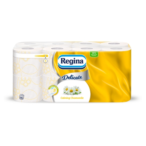 Regina Delicate Calming Chamomile 16 tekercses, 3 rétegű toalettpapír - eMAG.hu