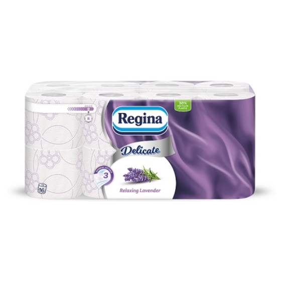 Regina Delicate Relaxing Lavender 16 tekercses, 3 rétegű toalettpapír - eMAG.hu