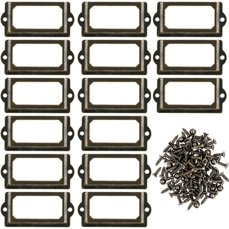 Suport eticheta pentru mobila, Starlight, Metal, 70x33 mm, Bronz, 30 ...