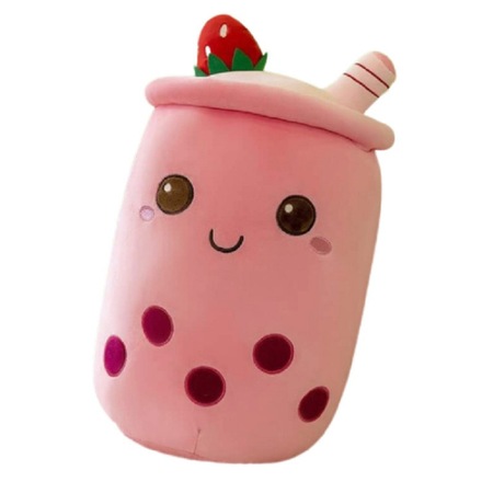 Bubble tea plüss, rózsaszín, 30cm - eMAG.hu