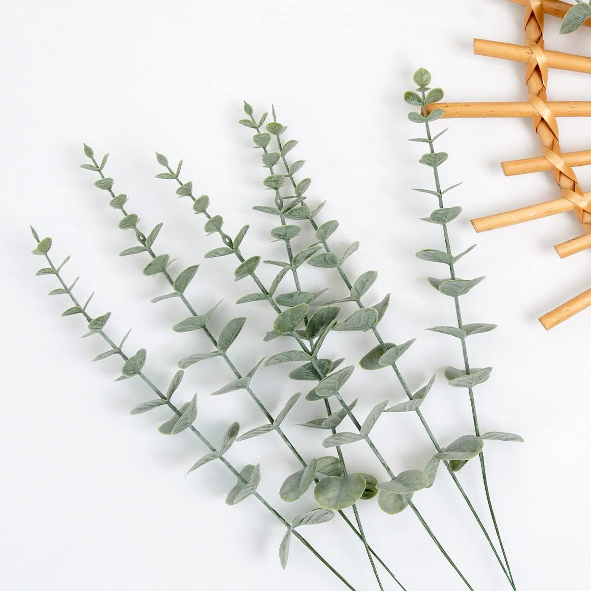 Set 24 tulpini de eucalipt artificial, 38 cm, Verde - eMAG.ro