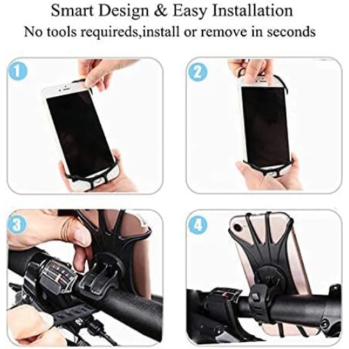 Suport Telefon din silicon negru pentru bicicleta, motocicleta - eMAG.ro