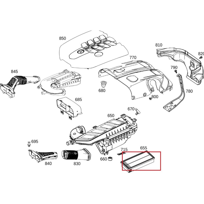Légszűrő, Mercedes-Benz, M176 - eMAG.hu