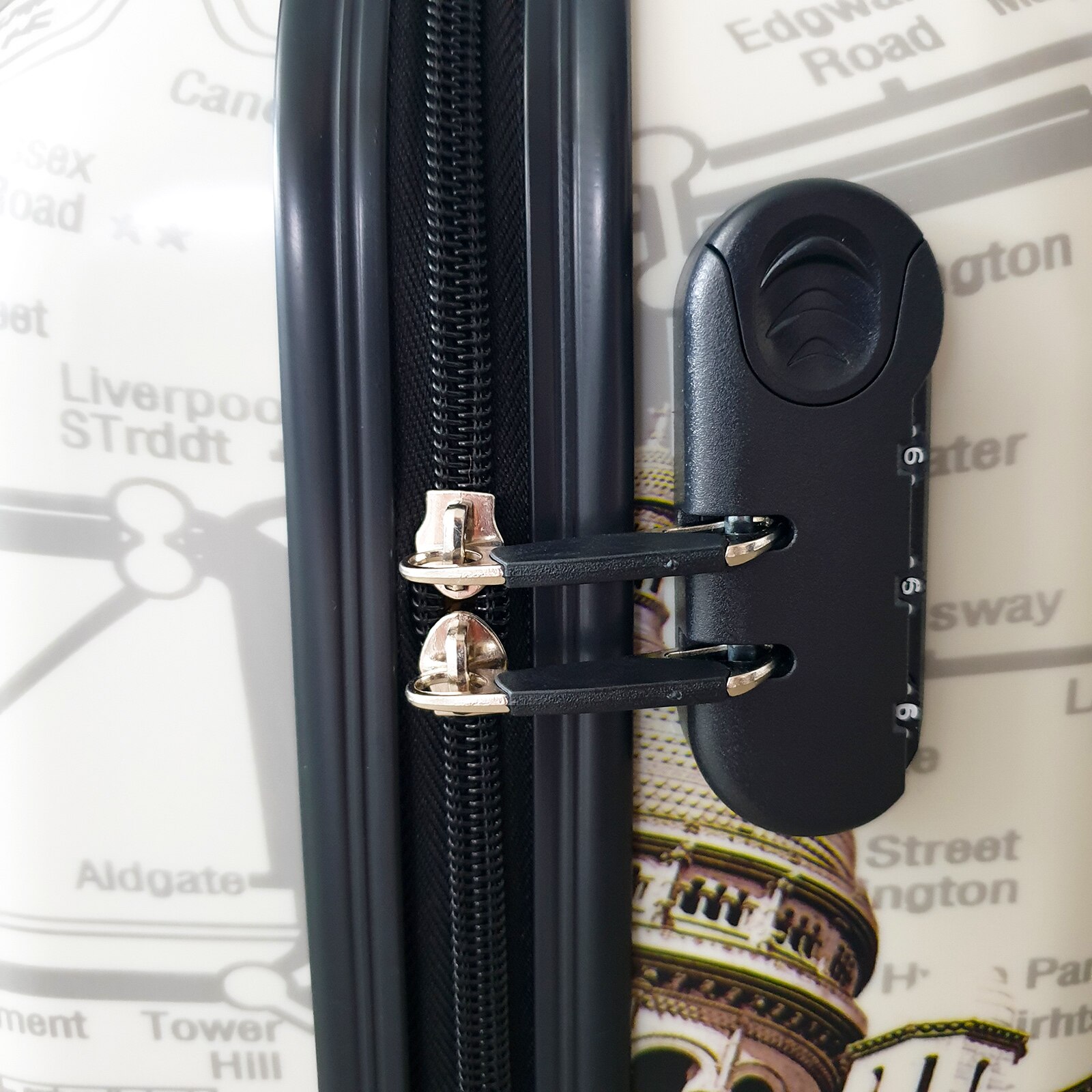 Set 3 valize troler policarbonat PC, 4 roti, Paris, 3 dimensiuni, TRC55 ...