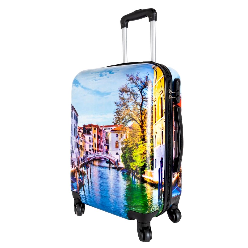 Valiza troler policarbonat PC, Venetia, 4 roti, mare, 65x45x25 cm ...