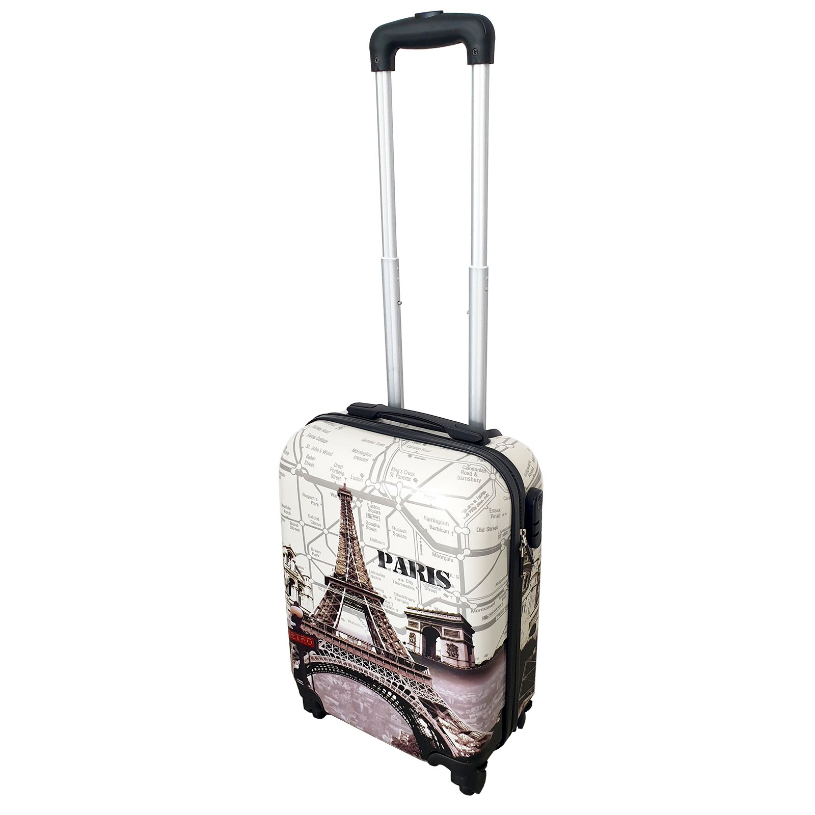 Valiza troler policarbonat PC, Paris, 4 roti, mic, 50x35x20 cm, TRC52 ...