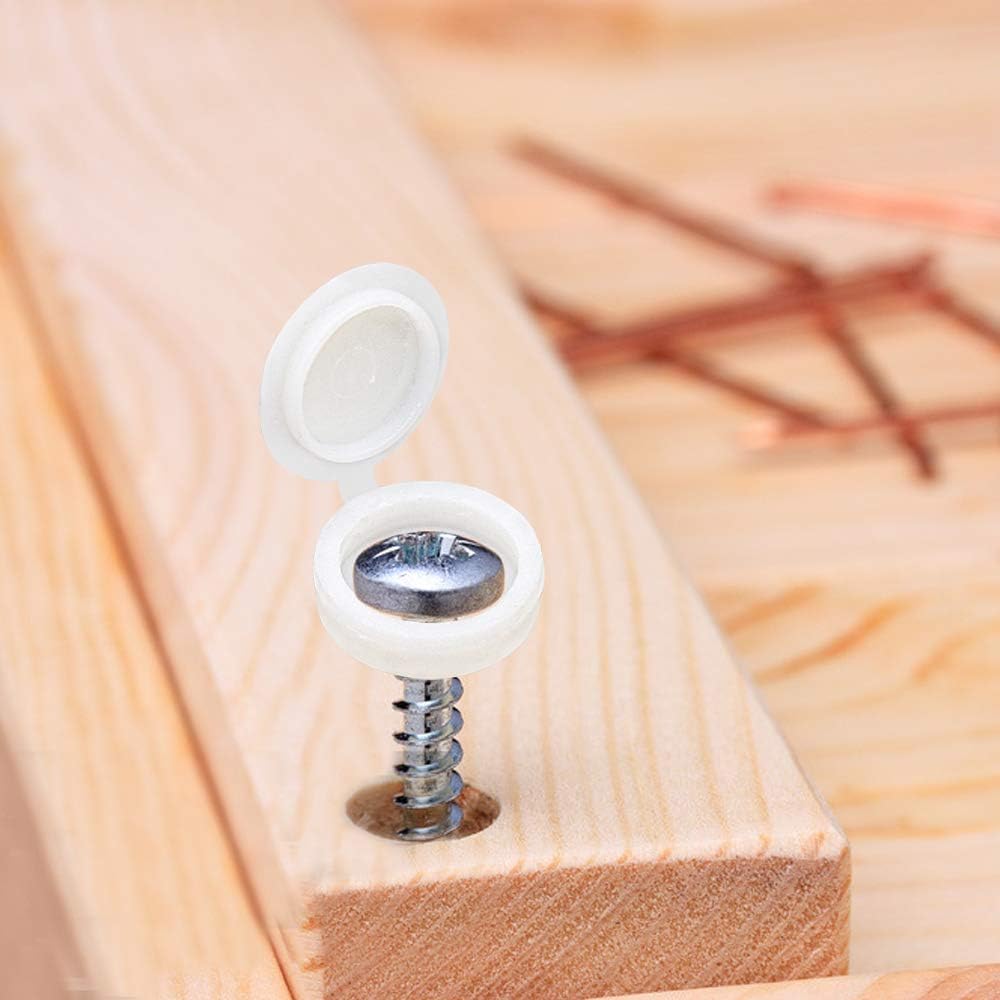 Set 100 capace de suruburi, Plastic, Alb - eMAG.ro