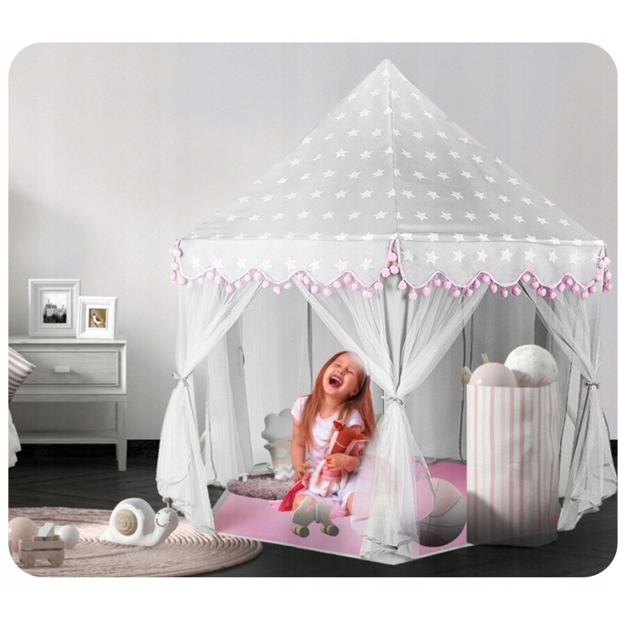 Cort pentru copii, Stator, Alb/Roz - eMAG.ro