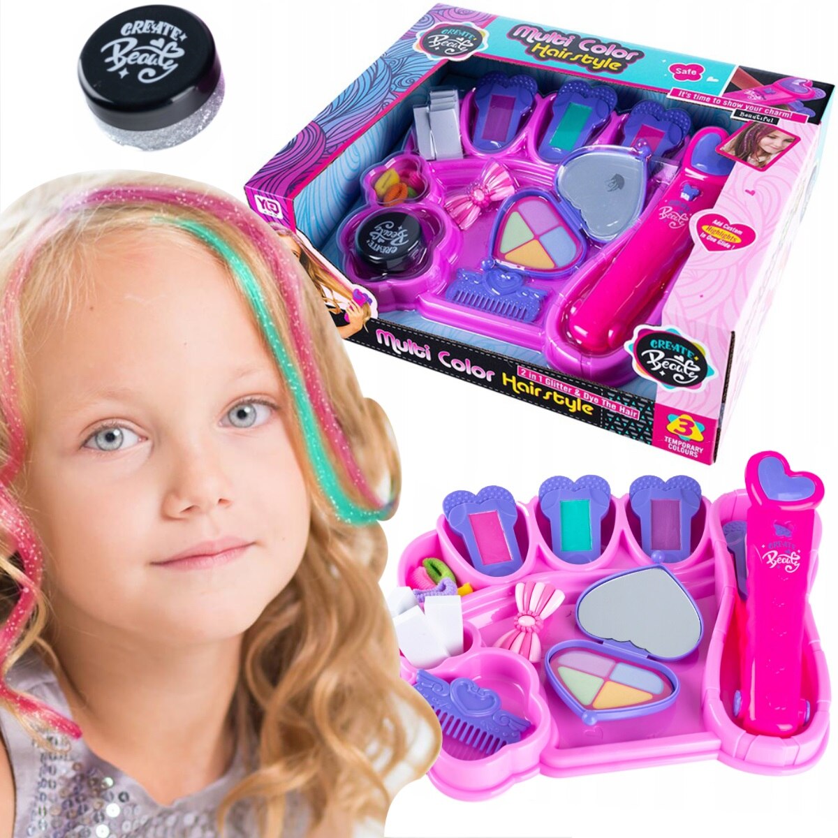 Set pentru colorarea parului, Create Beauty, Plastic, 13 elemente, +3 ...