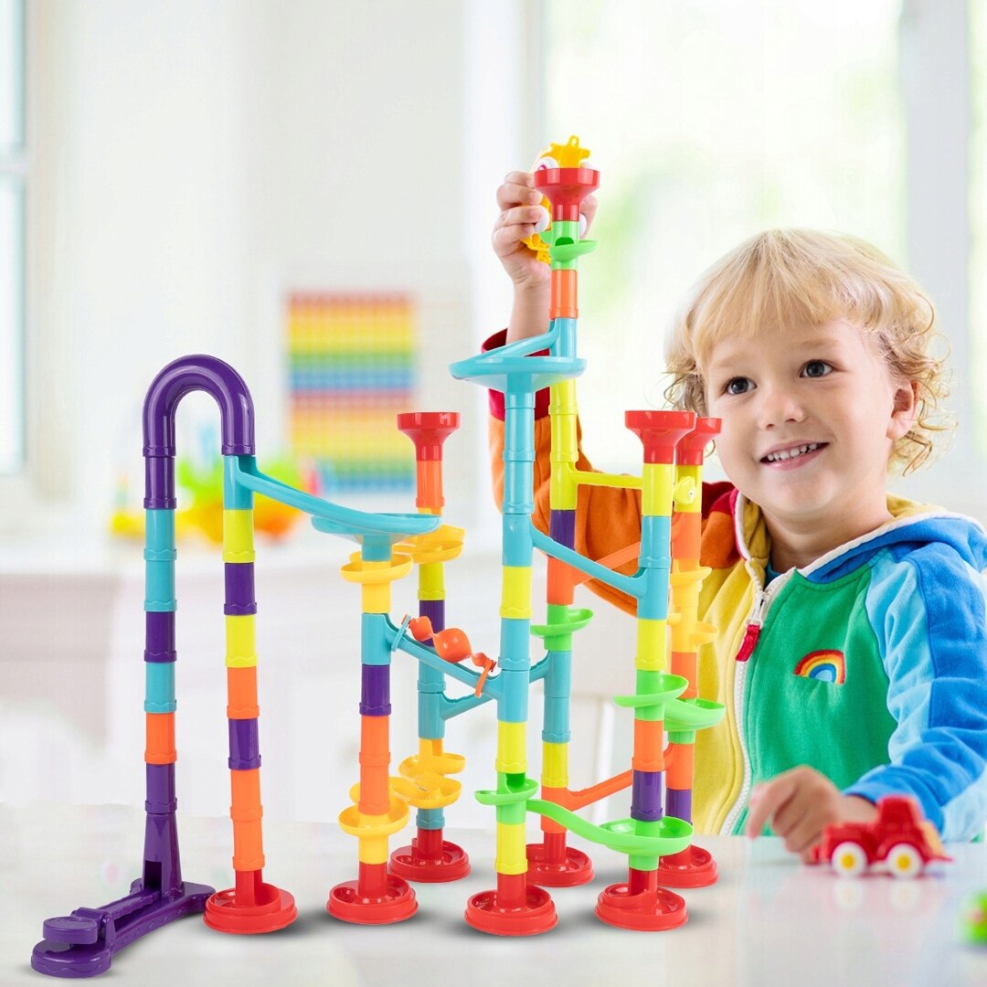 Joc interactiv pentru copii, Marble Run, 113 piese, Plastic, +3ani ...