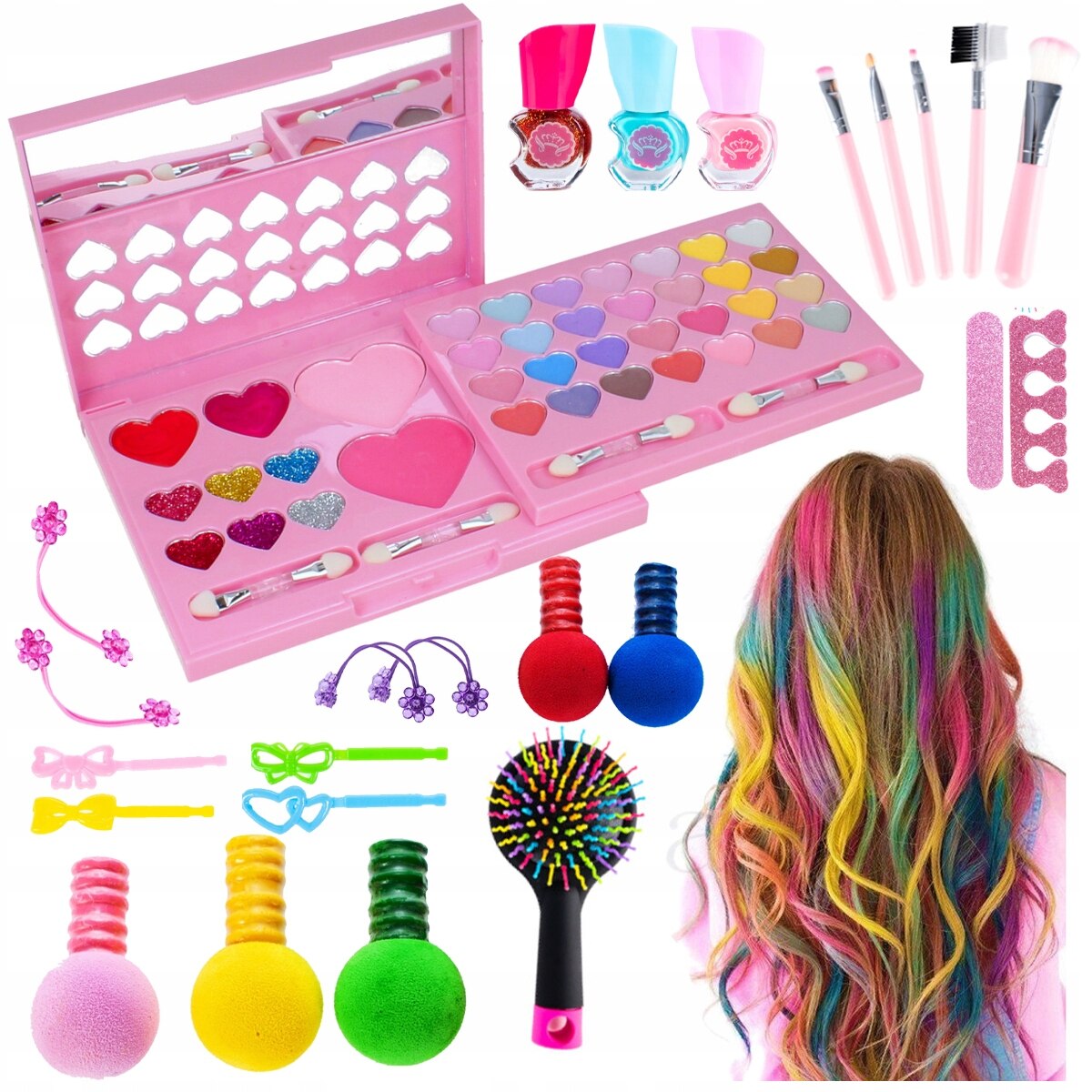 Set cosmetice pentru fata si par, Stator, Multicolor - eMAG.ro