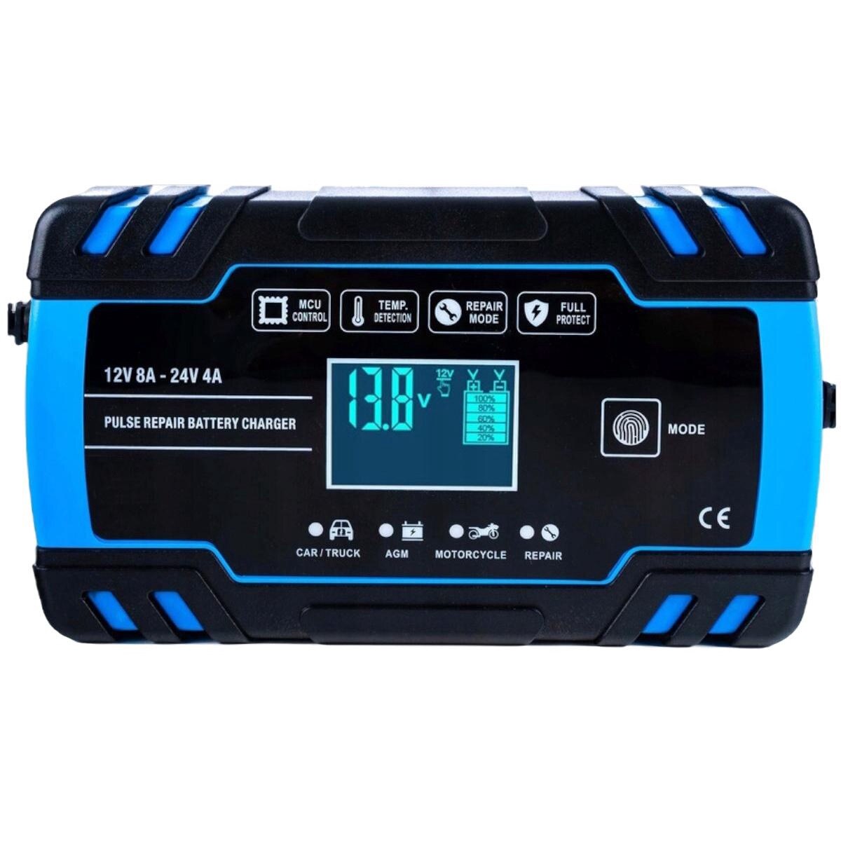 Redresor auto, Stator, 12/24 V, Afisaj LCD, Negru - eMAG.ro