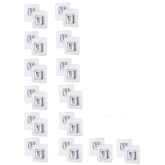 Set 30 carlige, Metal, Autoadeziv, Argintiu - eMAG.ro