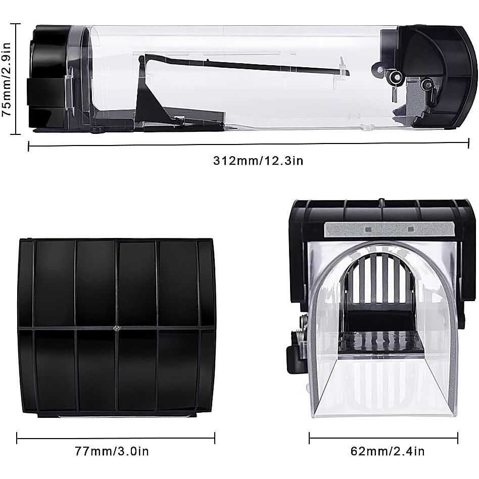 Set 2 Capcane pentru soareci, Plastic, Negru - eMAG.ro