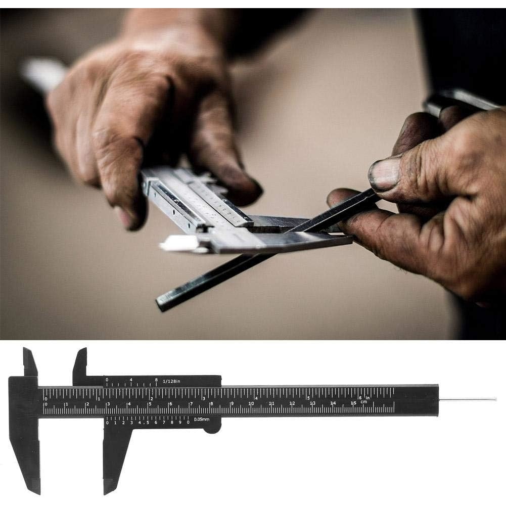 Subler Vernier, Plastic, 150 mm, Negru - eMAG.ro