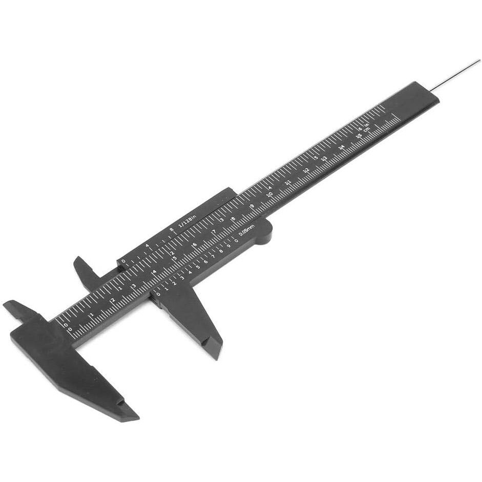 Subler Vernier, Plastic, 150 mm, Negru - eMAG.ro