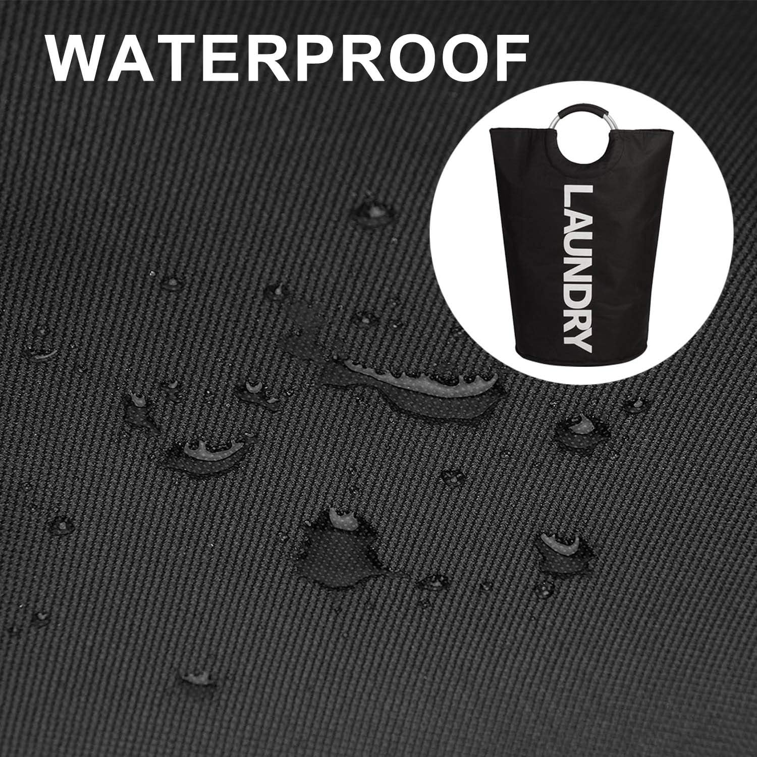 Cos pentru rufe, Textil, Pliabil, Negru/Alb - eMAG.ro