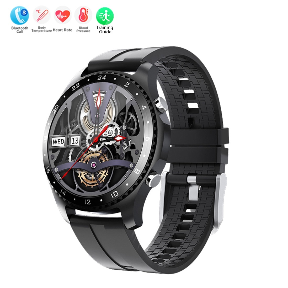 Ceas inteligent, STELS, W30, IP68, Silicon, Control tactil, HD, 1,28 ...