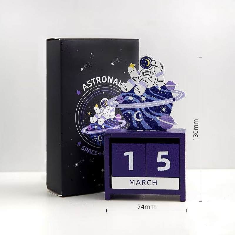 Calendar cub pentru masa, Lemn, Multicolor - eMAG.ro