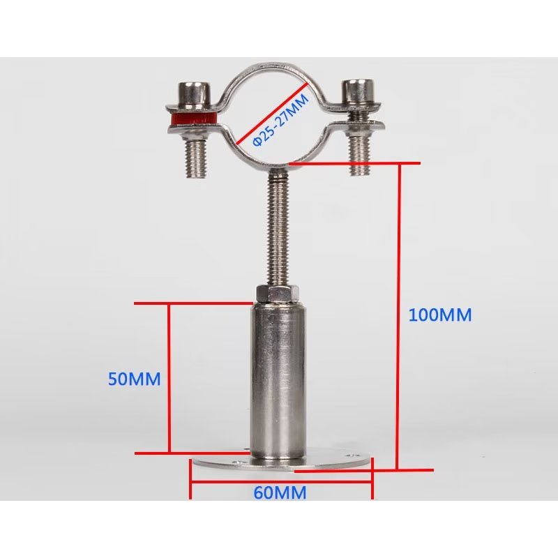 Set 2 Suporturi pentru tevi, Inox, 25-27 mm, Argintiu - eMAG.ro