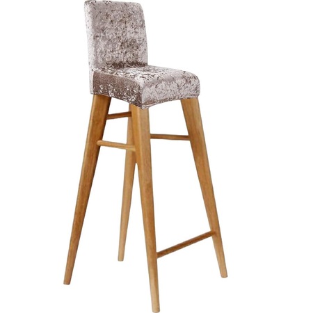 Set 4 huse pentru scaune de bar, Poliester, Gri - eMAG.ro