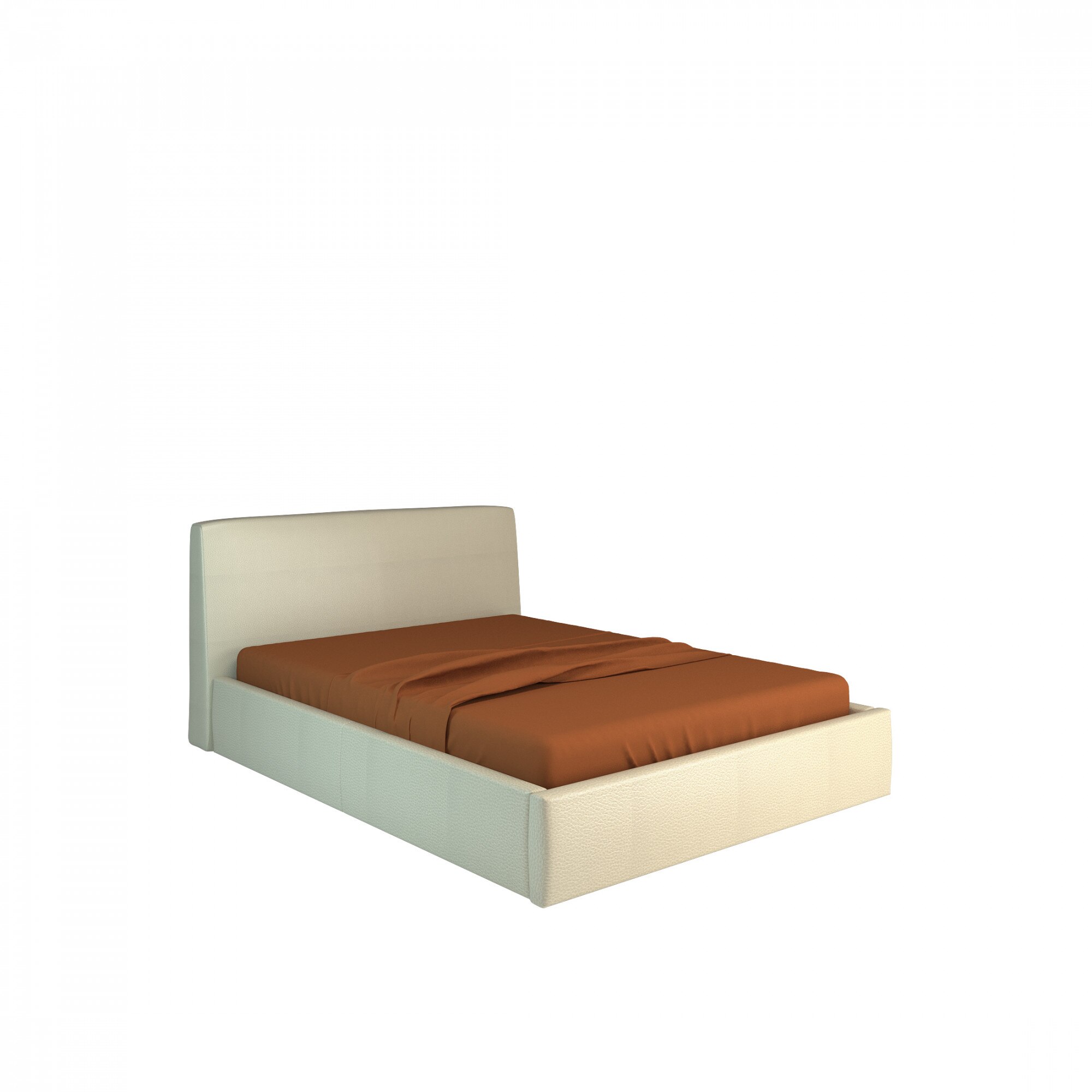 Pat Royal Rabatabil Bej 160x200, Piele Ecologica, Pal Melaminat 16 mm ...