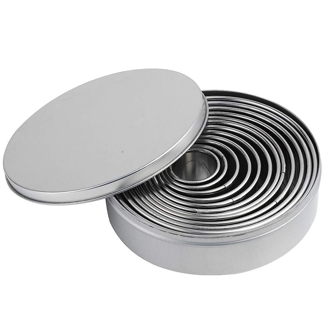 Set 12 forme pentru prajituri, Otel inoxidabil, Argintiu - eMAG.ro