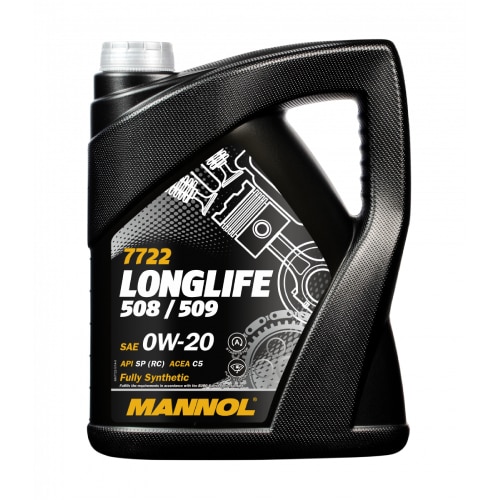 Двигателно масло Mannol, Longlife 508/509, 0W20, Синтетично, 5L - eMAG.bg
