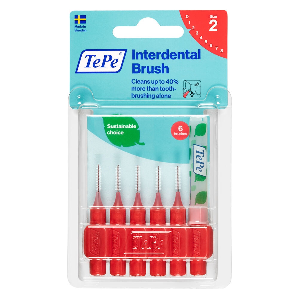 Periute interdentare TePe, rosu, 6 bucati, blister - eMAG.ro