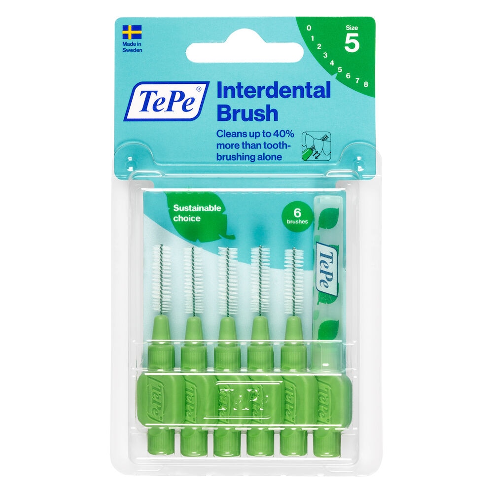 Periute interdentare TePe, verde, 6 bucati, blister - eMAG.ro