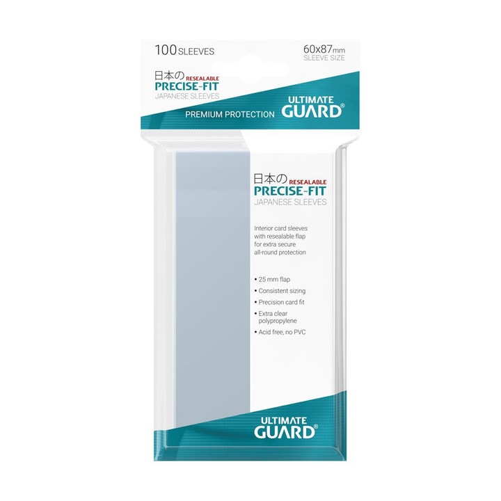 Set file pentru carti de joc, Ultimate Guard, 100 bucati, Transparent ...