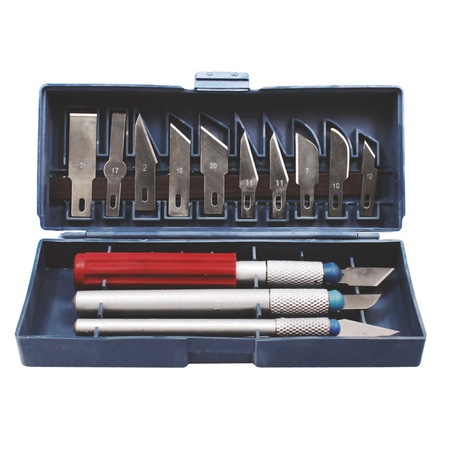 Set cutter hobby de precizie tip bisturiu, 13 piese - eMAG.ro