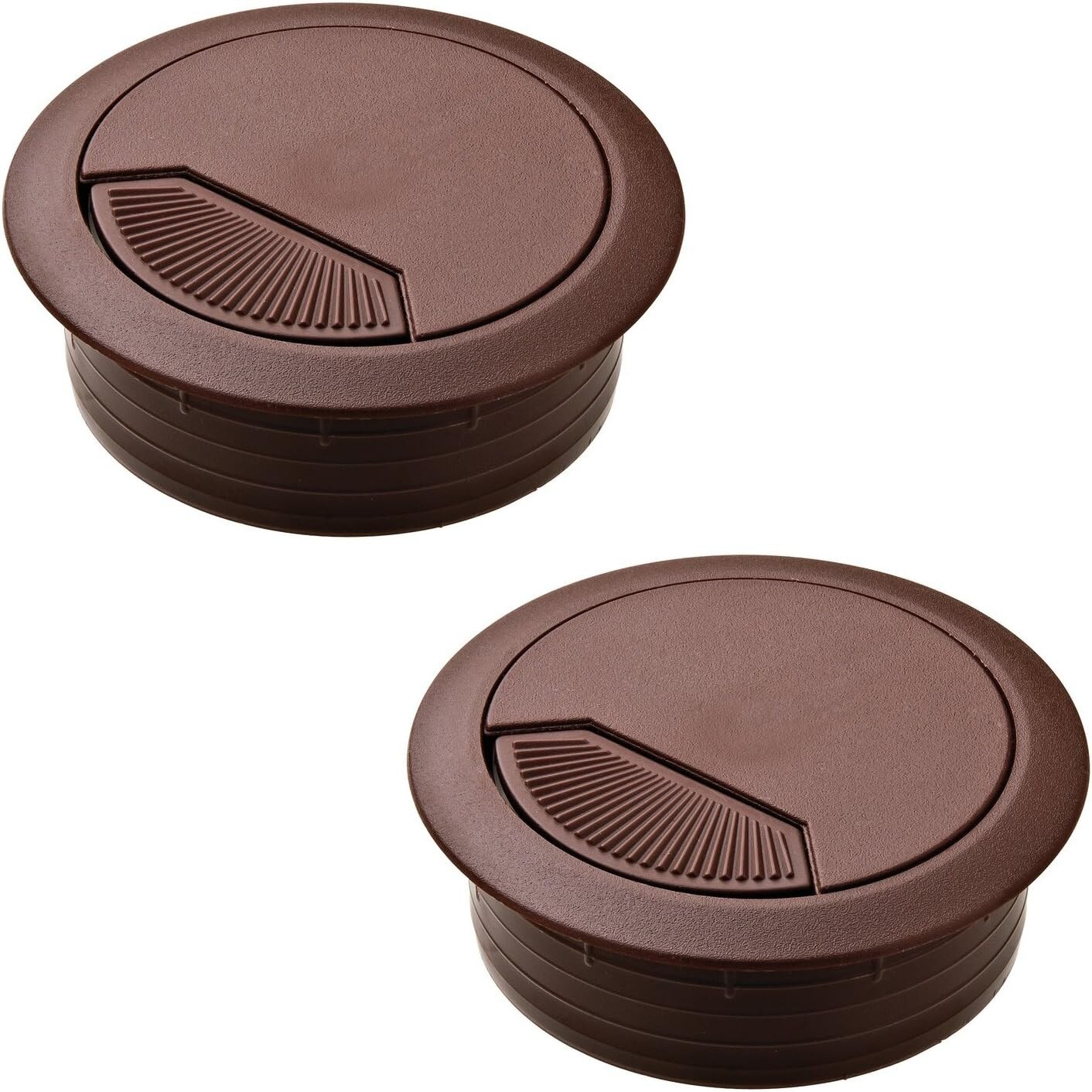 Set 2 cutii organizare cabluri, Plastic, 70 x 60 x 14 mm, Maro - eMAG.ro