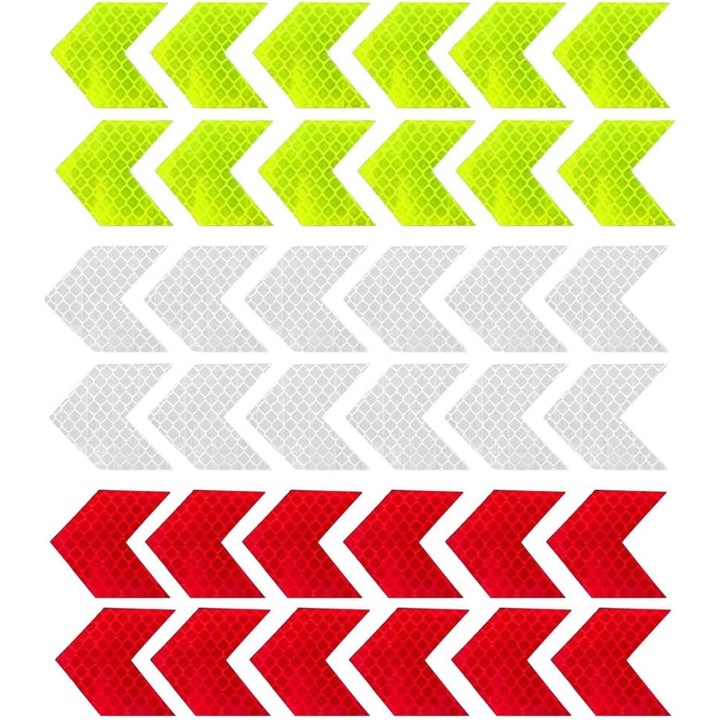 Banda reflectorizanta autoadeziva, PVC, Multicolor, 36 buc - eMAG.ro