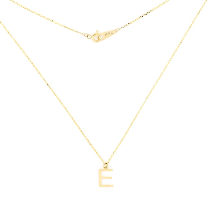 Lant cu pandant initiala E, aur 14k - eMAG.ro