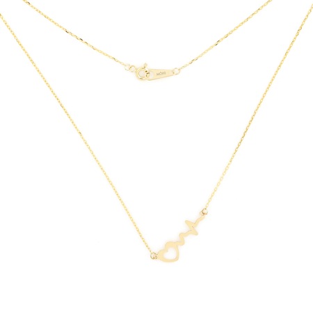 Lant cu pandant puls si inima, aur 14k - eMAG.ro