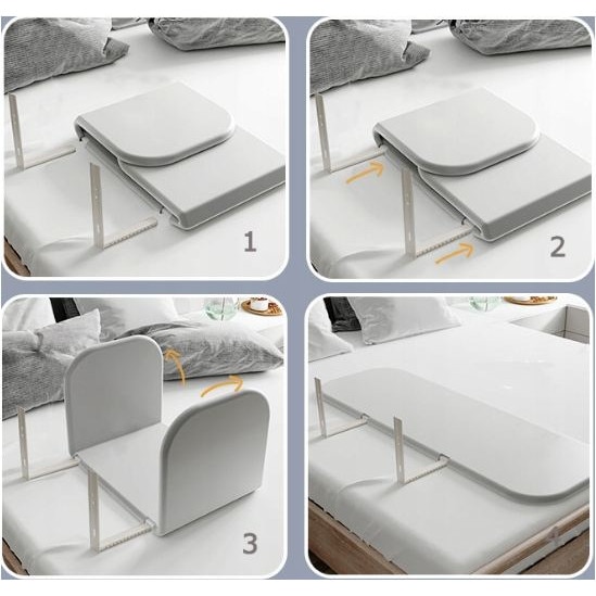 Bariera pat pliabila portabila cu inaltime reglabila SmartGrey 120 cm ...