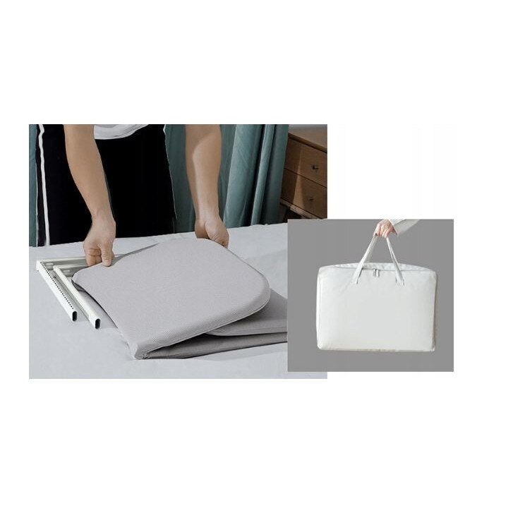 Bariera pat pliabila portabila cu inaltime reglabila SmartGrey 120 cm ...