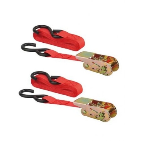 Set 2 chingi poliester cu clichet si carlig, 25 mm x 4,50 m - eMAG.ro