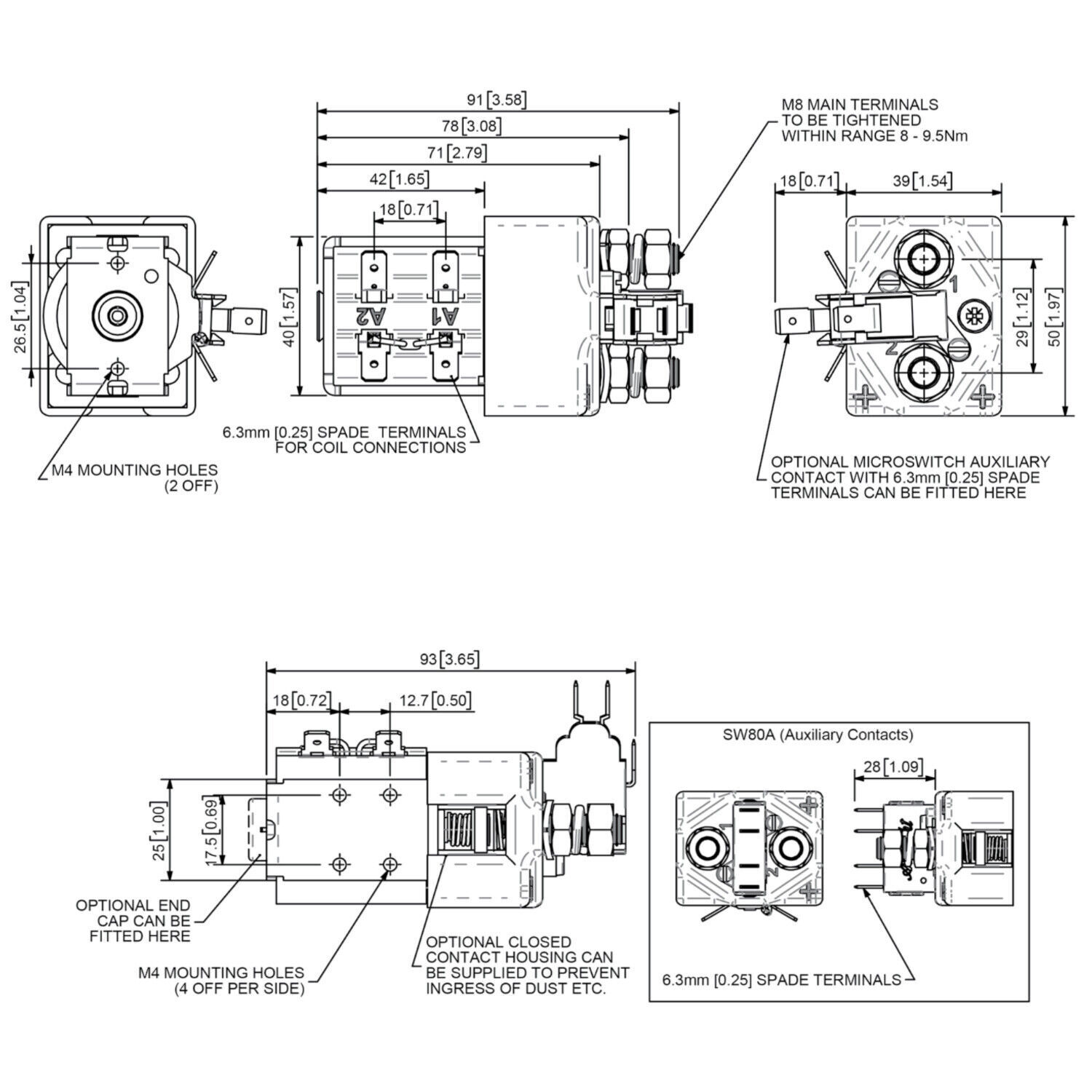 Conector SW80 - 12V 125A - Inlocuit pentru Albright - eMAG.ro